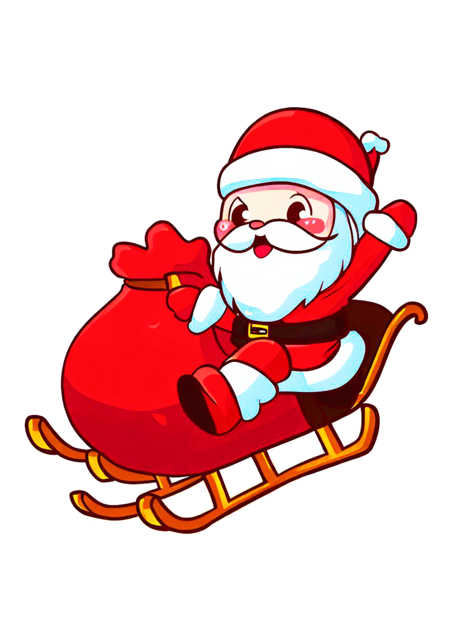 Papai noel no trenó png