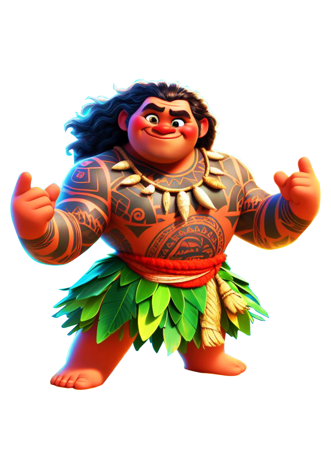 Maui personagem Disney Moana desenho infantil ilustração png