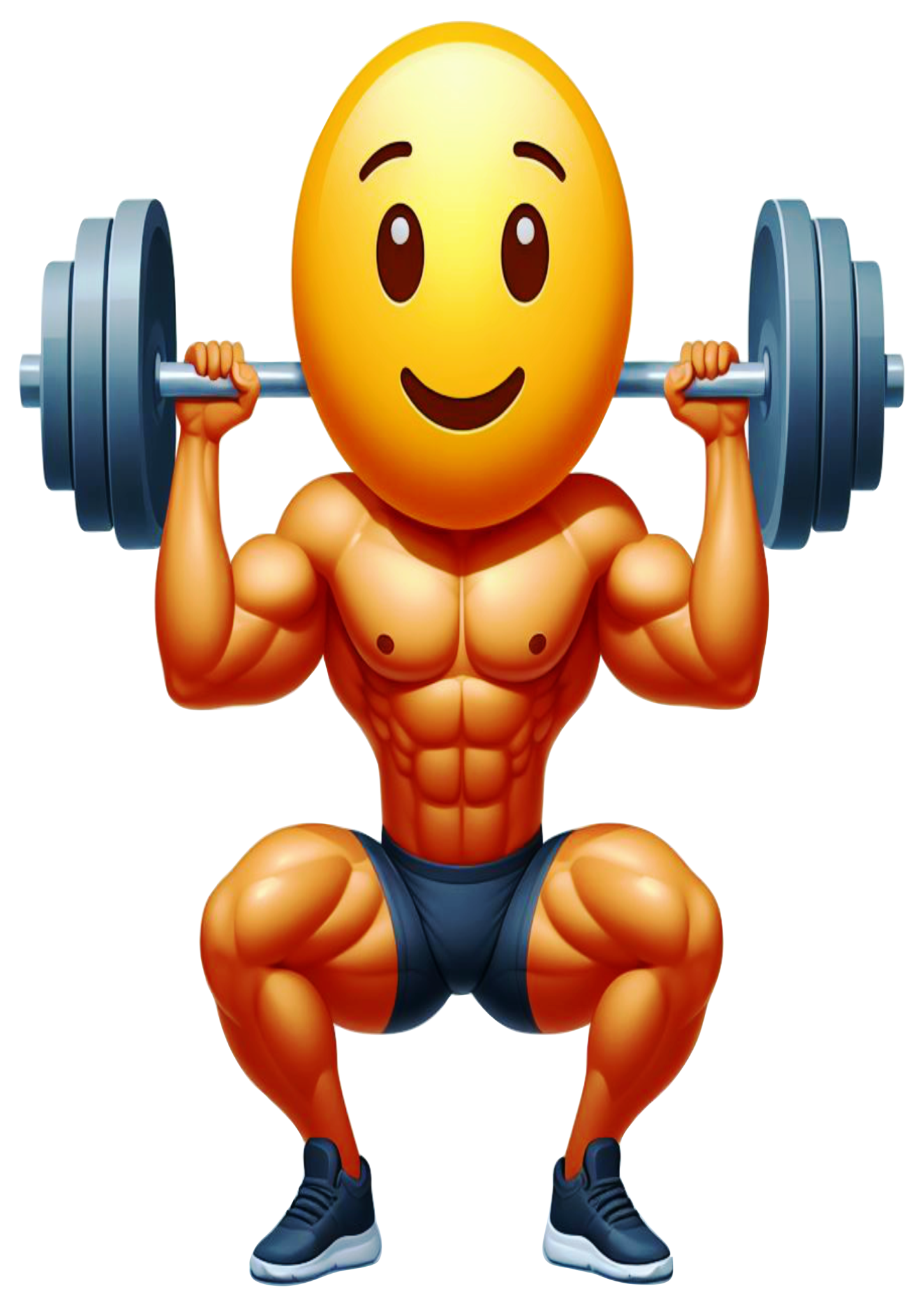 Emoji marombeiro de academia agachamento png