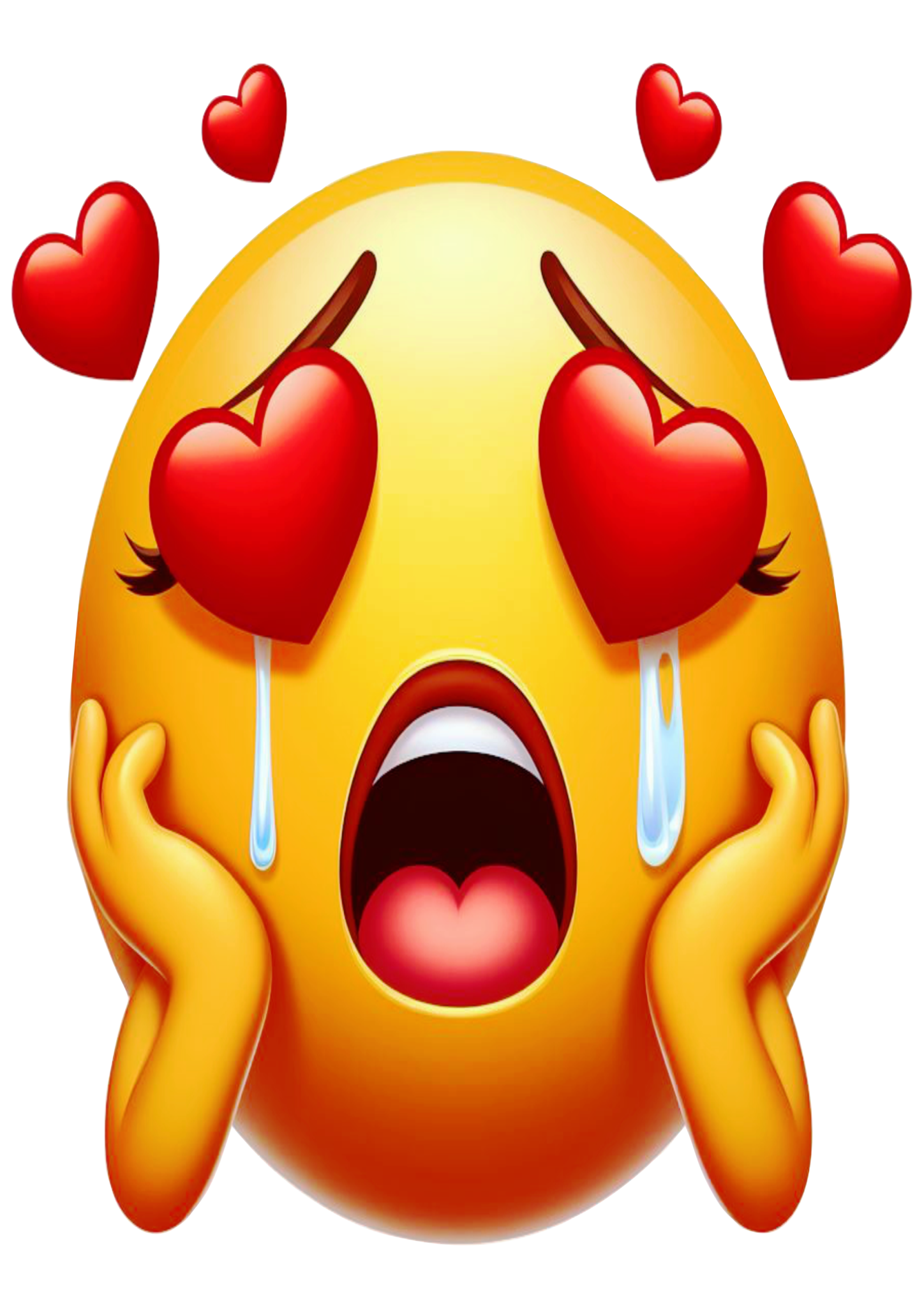 Figurinhas para redes sociais emoji chorando de paixão fundo ...